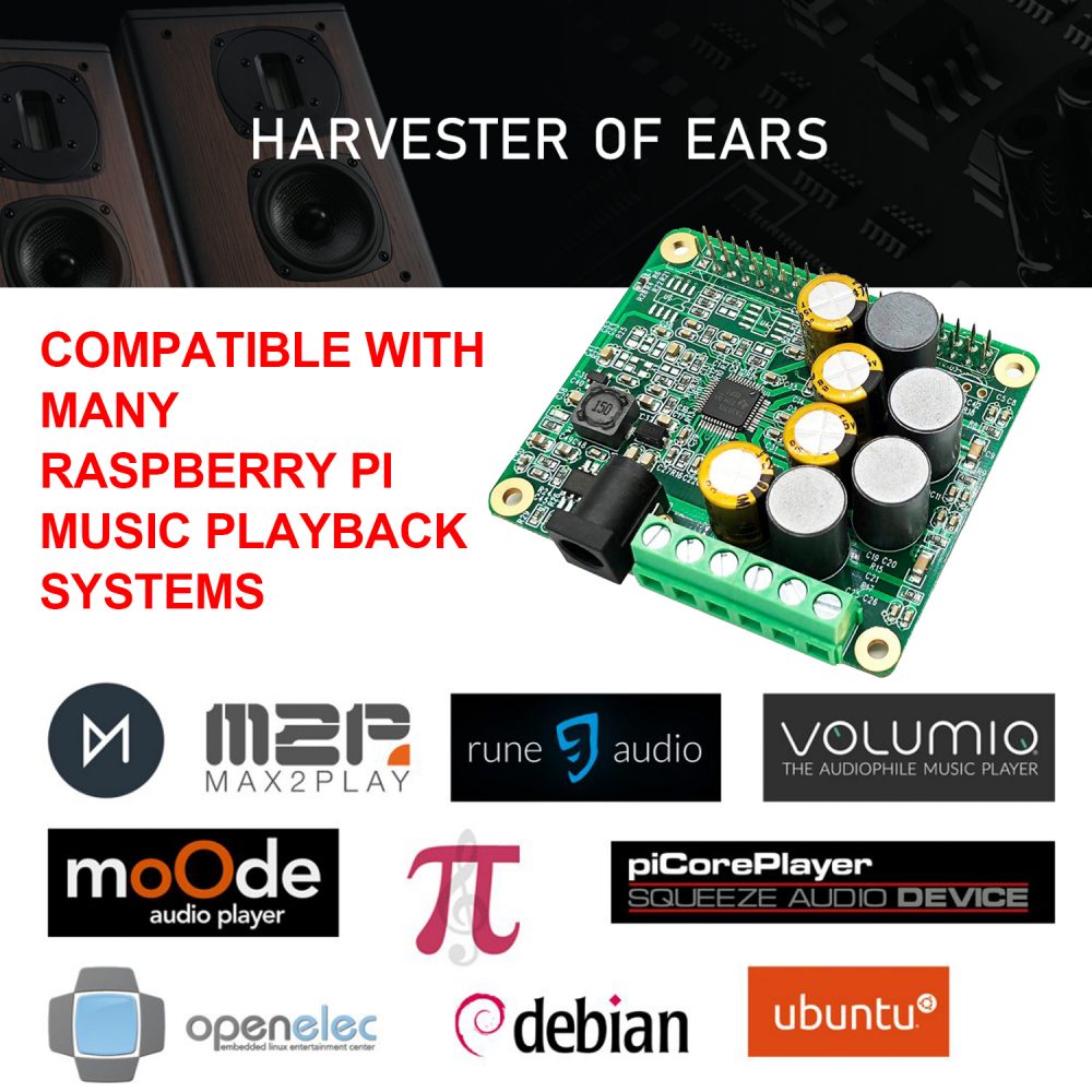 Rpi HiFi AMP Hat – Raspberry Pi|Industrial Camera|USB TO CAN FD