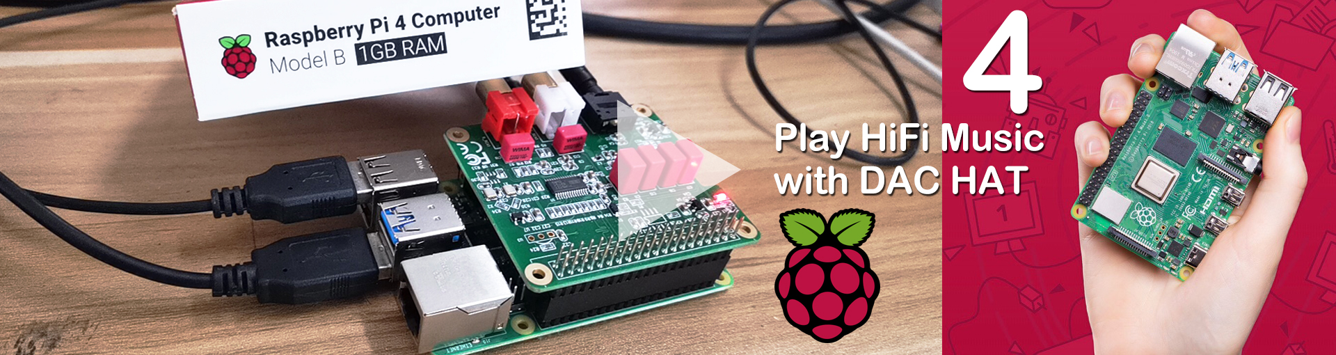 Raspberry Pi 4 play HiFi music with InnoMaker HiFi DAC HAT – INNOMAKER ...